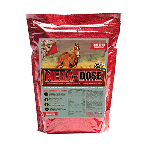 Mega Dose 10 lb, Equine Vitamin Mineral with a Full Serving of Horse Guard Supplement & Hoof Guard