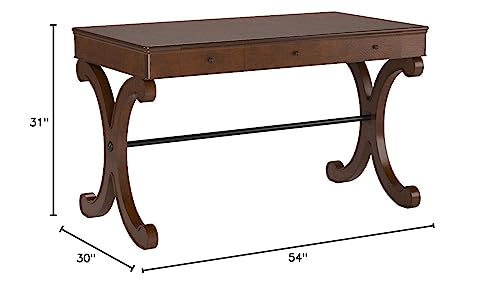 Liberty Furniture Industries Brookview Writing Desk, W54 x D30 x H31, Cherry