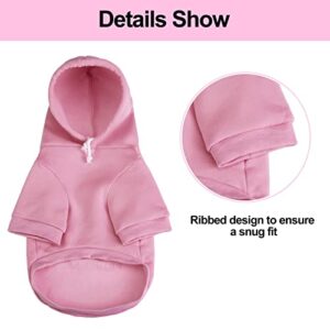 EXPAWLORER Prinecss Dog Hoodie for Girl - Hooded Dog Sweater with Leash Hole, Dog Cold Weather Clothes,Sweatshirt with Pocket, Pet Warm Outfit, Winter Coats for XS-XXL Dogs