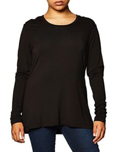 soft crew neck workwear originals underscrub long sleeve tee shirts for women 4881, l, black