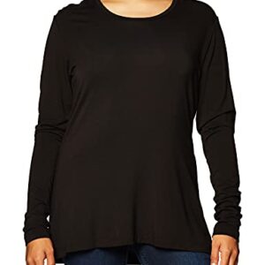 Soft Crew Neck Workwear Originals Underscrub Long Sleeve Tee Shirts for Women 4881, L, Black