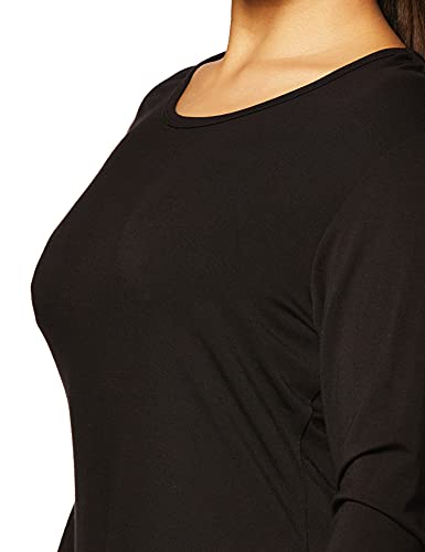 Soft Crew Neck Workwear Originals Underscrub Long Sleeve Tee Shirts for Women 4881, L, Black