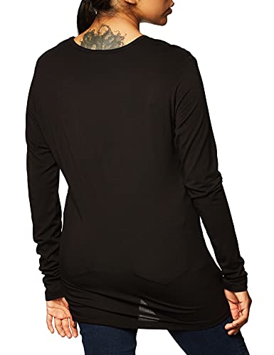 Soft Crew Neck Workwear Originals Underscrub Long Sleeve Tee Shirts for Women 4881, L, Black