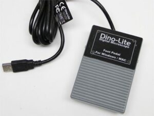 dino-lite foot pedal for image capture