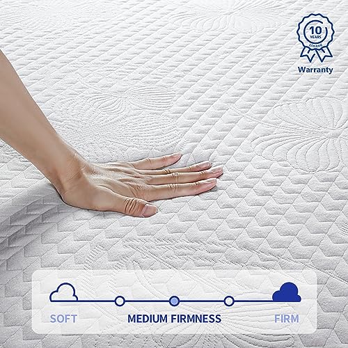 Olee Sleep 9 Inch I-Gel Multi Layered Memory Foam Mattress, Twin, White