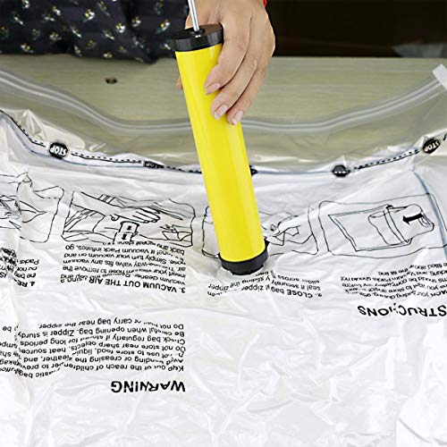 Home-Complete Vacuum Storage Bags- 15 Multi Size Space Saving Air Tight Compression Organizers for Closet Clutter, Clothes, Linens- Pump Included