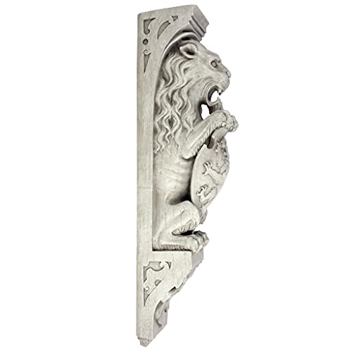 Design Toscano Manor Lion Wall Sculpture, Antique Stone, 2 Count