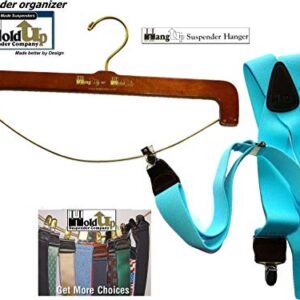 Hold-Ups Patented Hang-up Hardwood Suspender Hanger and Closet Organizer for Suspenders