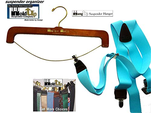 Hold-Ups Patented Hang-up Hardwood Suspender Hanger and Closet Organizer for Suspenders