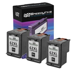 Speedy Inks Remanufactured Ink Cartridge Replacement for HP 62XL C2P05AN High Yield (Black, 3-Pack)