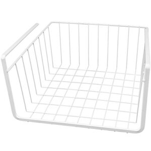 southern homewares white wire under shelf storage organization basket 10-inch