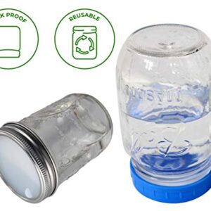 Leak Proof Platinum Silicone Sealing Lid Inserts/Liners for Mason Jars (10 Pack, Regular Mouth)