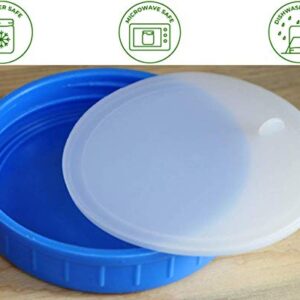 Leak Proof Platinum Silicone Sealing Lid Inserts/Liners for Mason Jars (10 Pack, Regular Mouth)