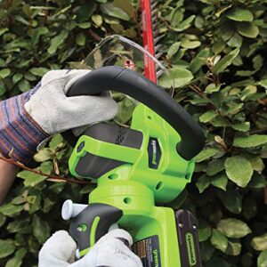 Greenworks 24V 22" Cordless Hedge Trimmer, 2.0Ah Battery and Charger Included