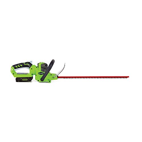 Greenworks 24V 22" Cordless Hedge Trimmer, 2.0Ah Battery and Charger Included