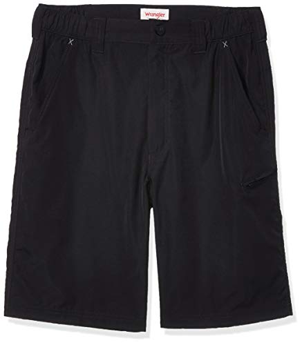 Wrangler Authentics mens Performance Side Elastic Utility Cargo Shorts, Black, 34 US