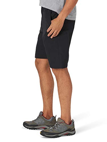 Wrangler Authentics mens Performance Side Elastic Utility Cargo Shorts, Black, 34 US