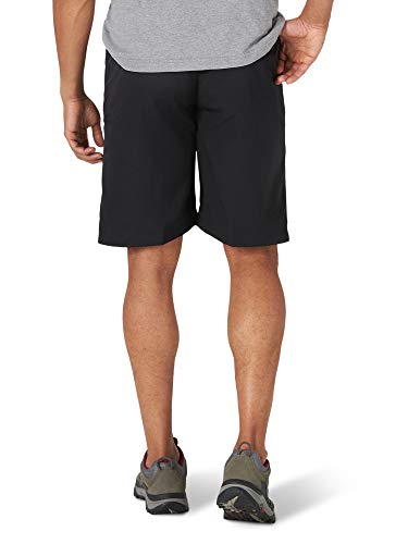 Wrangler Authentics mens Performance Side Elastic Utility Cargo Shorts, Black, 34 US