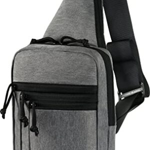 M-Tac Tactical Bag Shoulder Chest Pack with Sling for Concealed Carry of Handgun (Grey Melange)