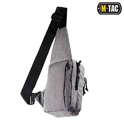 M-Tac Tactical Bag Shoulder Chest Pack with Sling for Concealed Carry of Handgun (Grey Melange)