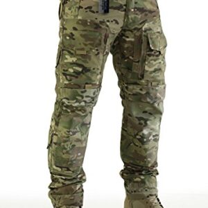 ZAPT Tactical Pants Molle Ripstop Combat Trousers Hunting Army Camo Multicam Black Pants for Men (Multicam Camo, M)