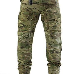 ZAPT Tactical Pants Molle Ripstop Combat Trousers Hunting Army Camo Multicam Black Pants for Men (Multicam Camo, M)