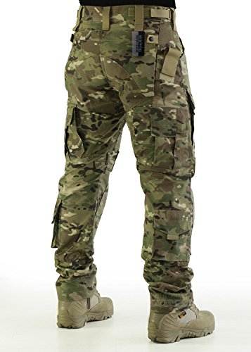 ZAPT Tactical Pants Molle Ripstop Combat Trousers Hunting Army Camo Multicam Black Pants for Men (Multicam Camo, M)