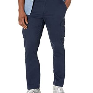 Amazon Essentials Men's Straight-Fit Stretch Cargo Pant (Available in Big & Tall), Navy, 35W x 29L