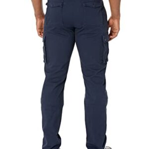 Amazon Essentials Men's Straight-Fit Stretch Cargo Pant (Available in Big & Tall), Navy, 35W x 29L