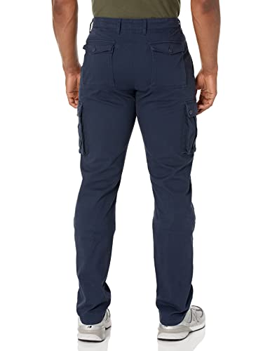 Amazon Essentials Men's Straight-Fit Stretch Cargo Pant (Available in Big & Tall), Navy, 35W x 29L