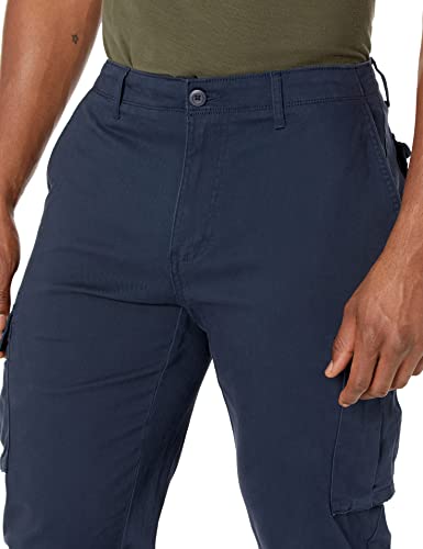 Amazon Essentials Men's Straight-Fit Stretch Cargo Pant (Available in Big & Tall), Navy, 35W x 29L