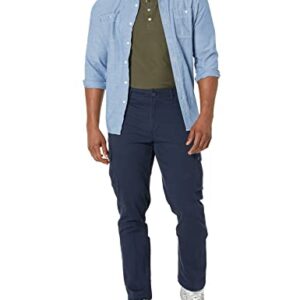 Amazon Essentials Men's Straight-Fit Stretch Cargo Pant (Available in Big & Tall), Navy, 35W x 29L