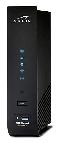 ARRIS SURFboard SBG7600AC2 DOCSIS 3.0 Cable Modem & AC2350 Wi-Fi Router | Approved for Comcast Xfinity, Cox, Charter Spectrum & more | Four 1 Gbps Ports | 800 Mbps Max Internet Speeds 2 Year Warranty