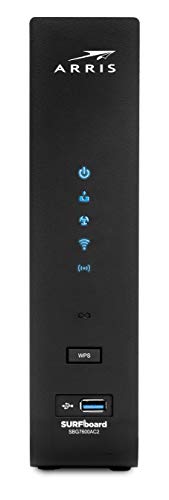 ARRIS SURFboard SBG7600AC2 DOCSIS 3.0 Cable Modem & AC2350 Wi-Fi Router | Approved for Comcast Xfinity, Cox, Charter Spectrum & more | Four 1 Gbps Ports | 800 Mbps Max Internet Speeds 2 Year Warranty