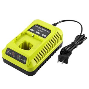 energup replacement ryobi p117 dual chemistry charger li-ion & ni-cad ni-mh battery charger 12v 18v max for ryobi one+ plus battery p100 p102 p103 p105 p107 p108 1400670 p117 p118 ryobi charger