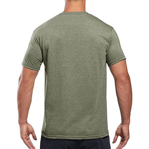 VIKTOS Men's Kettle Skull Tee T-Shirt, Sage Heather, Size: Large