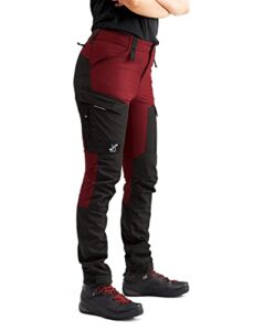 revolutionrace women’s gp pants, durable pants for all outdoor activities, bison blood, xs