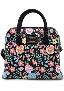 loungefly x disney alice in wonderland flowers aop crossbody bag