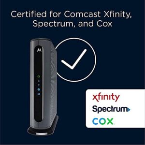 Motorola MB8611 DOCSIS 3.1 Multi-Gig Cable Modem | Pairs with Any WiFi Router | Approved for Comcast Xfinity, Cox Gigablast, Spectrum | 2.5 Gbps Port | 2500 Mbps Max Internet Speeds