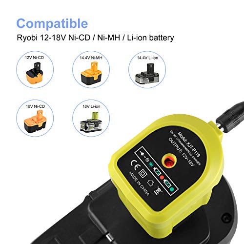 AYTXTG 2Pack 3.5Ah Replacement P102 Lithium Ryobi 18V Battery + P119 Ryobi Charger Li-ion & Ni-cad for Ryobi Oneplus Battery P100 P103 P105 P107 P108 P118 Ryobi 18v Battery Charger