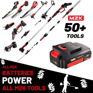 MZK 22.4'' Cordless Hedge Trimmer, 20V Power Share Bush Trimmer, Handheld Hedge Cutter, Grass Shrub Trimmer, Lightweight & Compact Trimmer(Battery & Charger Included)