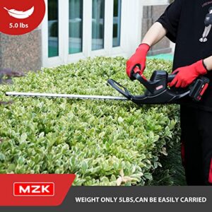 MZK 22.4'' Cordless Hedge Trimmer, 20V Power Share Bush Trimmer, Handheld Hedge Cutter, Grass Shrub Trimmer, Lightweight & Compact Trimmer(Battery & Charger Included)