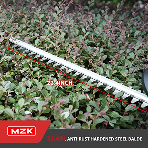 MZK 22.4'' Cordless Hedge Trimmer, 20V Power Share Bush Trimmer, Handheld Hedge Cutter, Grass Shrub Trimmer, Lightweight & Compact Trimmer(Battery & Charger Included)