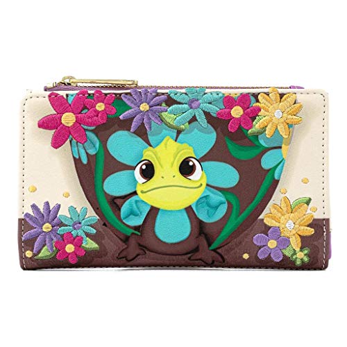 Loungefly Disney Tangled Pascal Flower Faux Leather Flap Wallet