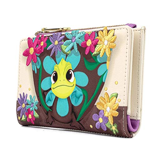 Loungefly Disney Tangled Pascal Flower Faux Leather Flap Wallet