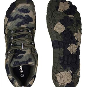 Barefoot Shoes Men Workout Gym Cross Training Five Fingers Minimalist Running Zero Drop Indoor Strength Weight Spin Wide Width Toe Box Camouflage Size 11 Camo Green