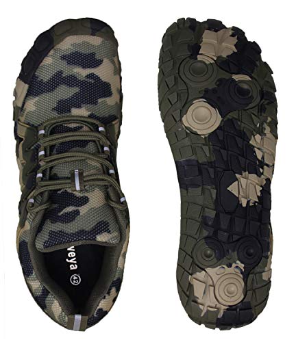 Barefoot Shoes Men Workout Gym Cross Training Five Fingers Minimalist Running Zero Drop Indoor Strength Weight Spin Wide Width Toe Box Camouflage Size 11 Camo Green