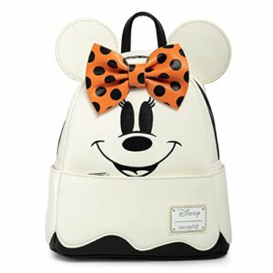 loungefly disney ghost minnie mouse glow in the dark cosplay womens double strap shoulder bag purse