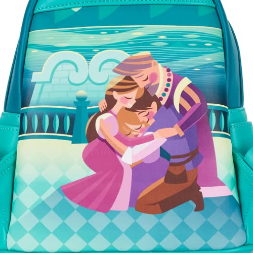 Loungefly Disney Tangled Princess Castle Womens Double Strap Shoulder Bag Purse