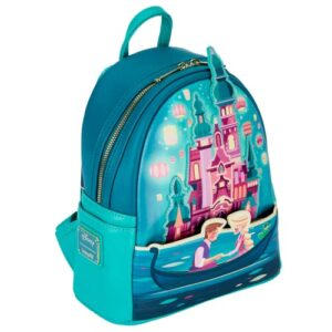 Loungefly Disney Tangled Princess Castle Womens Double Strap Shoulder Bag Purse